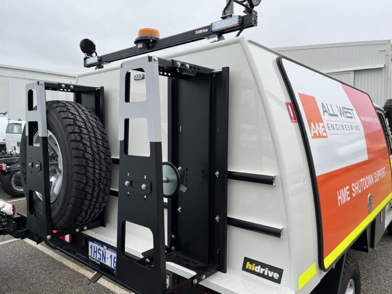 Spare Wheel Carrier, Lockable | Hidrive Service Body Accessory